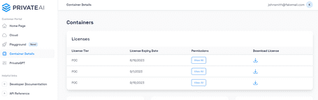 Container Playground | Private AI Docs